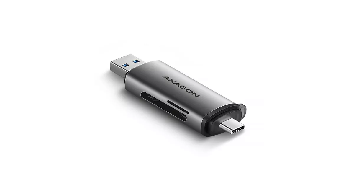 AXAGON CRE-SAC Czytnik kart zewnętrzny USB3.2 Gen 1 Type-C + Type-A SD ...
