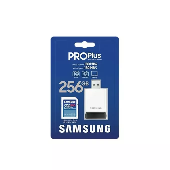 Samsung Karta pamięci SD PRO Plus MB-SD256SB/WW 256GB + czytnik | Alsen.pl