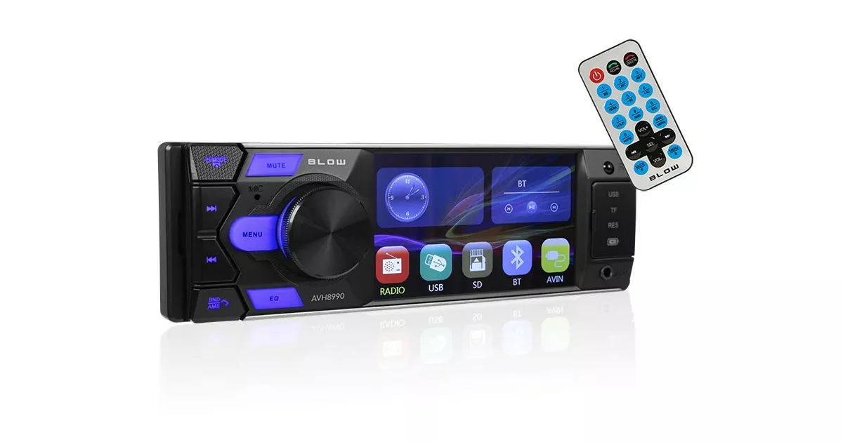 BLOW Radio samochodowe AVH-8990 4cal RDS MP5/USB/micro SD/BT | Alsen.pl