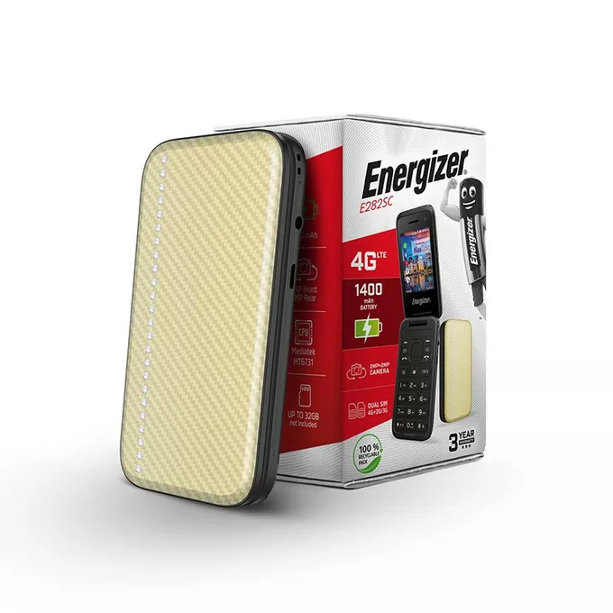 Energizer Telefon E282SC Dual Sim 512MB RAM 4GB Gold | Alsen.pl