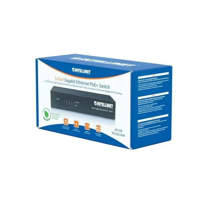 Intellinet Switch Gigabit 5 portów RJ45 POE+, desktop | Alsen.pl