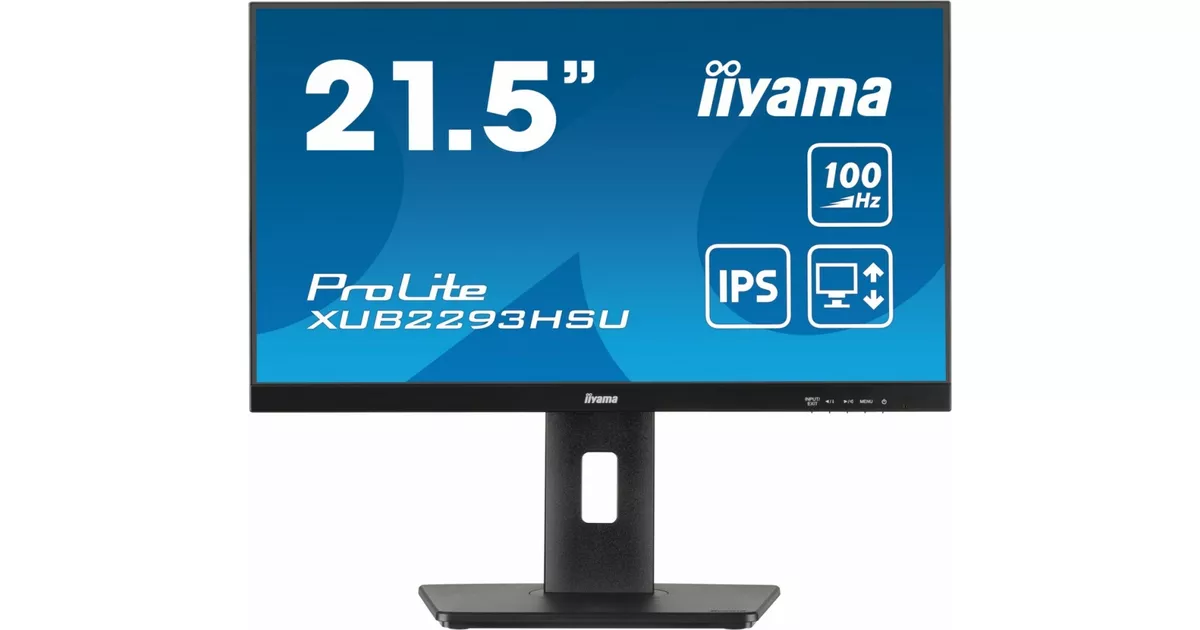 IIYAMA Monitor 21.5 cala ProLite XUB2293HSU-B6 IPS,100Hz,HAS(150mm),1ms,HDMI,DP,2xUSB, FreeSync ...