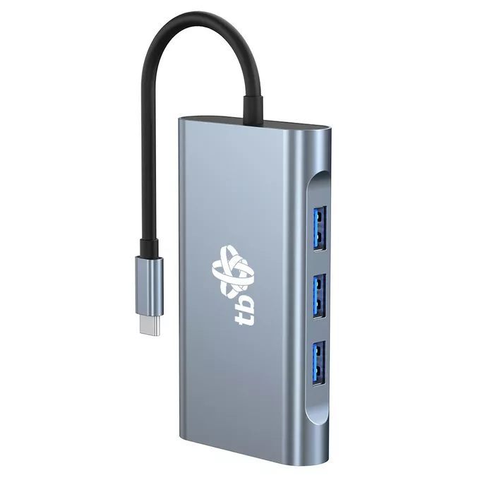 TB HUB Adapter USB C 8w1 HDMIx2 USB VGA RJ45 PD | Alsen.pl