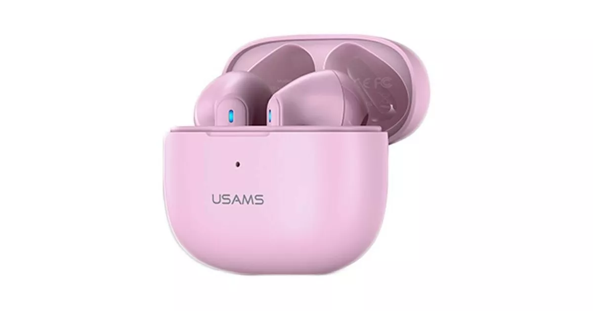 USAMS Słuchawki Bluetooth TWS 5.2 NX10 Series Dual Microfon różowe ...