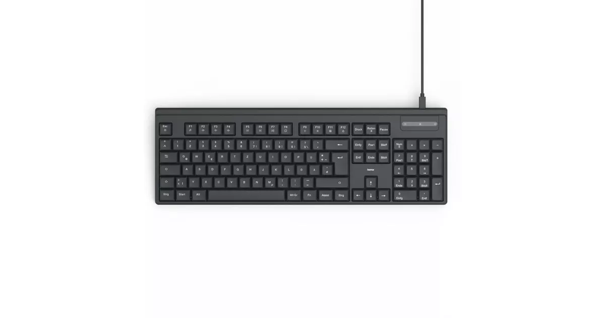 Hama Klawiatura CK-100 przewodowa Czarna | Alsen.pl