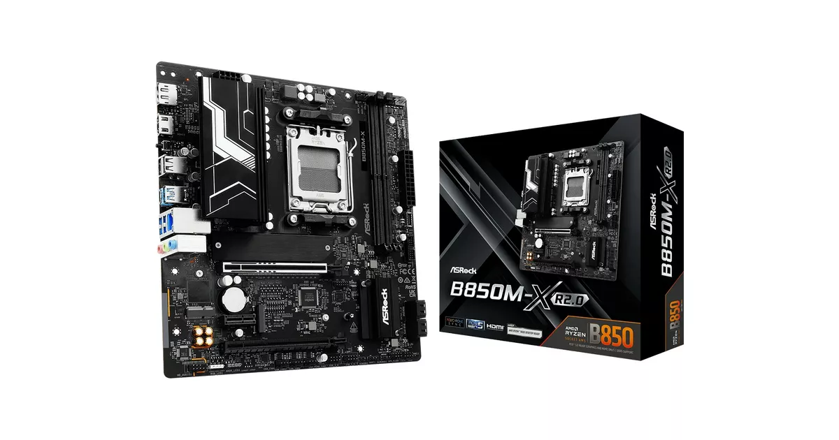ASRock Płyta główna B850M-X R2.0 AM5 2DDR5 M.2 USBC mATX | Alsen.pl