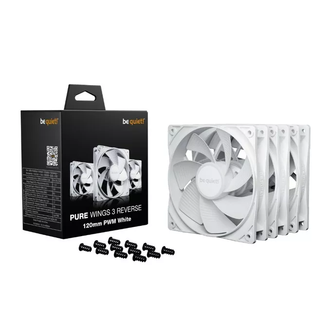 Be quiet! Wentylator Pure Wings 3 120mm PWM Reverse White 3-pak | Alsen.pl