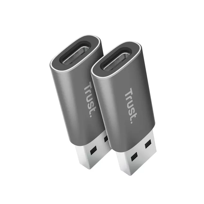 Trust Adapter Calyx USB-C do USB-A dwupak szary | Alsen.pl