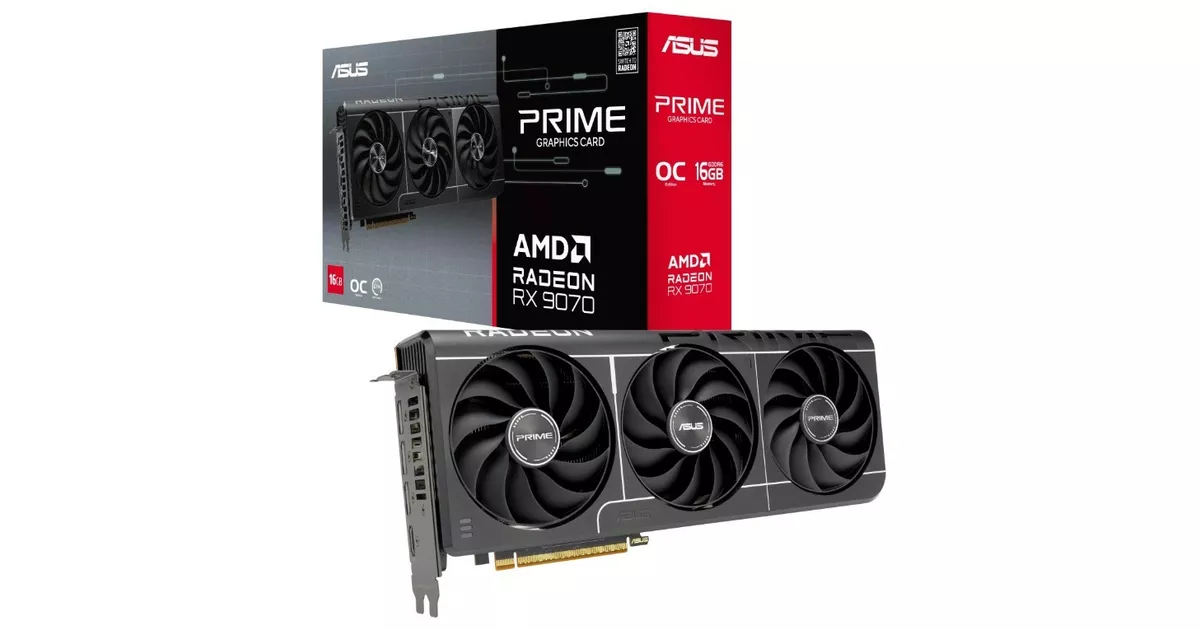 Asus Karta graficzna RX 9070 PRIME EVO OC 16 GB GDDR6 256bit DP/HDMI ...