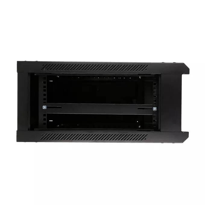 Extralink Szafka wisząca rack 4U 600x600 czarna szklane drzwi | Alsen.pl