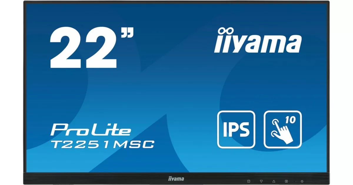 IIYAMA Monitor 22 cale T2251MSC-B1 10 PKT.,IPS,HDMI,DP | Alsen.pl