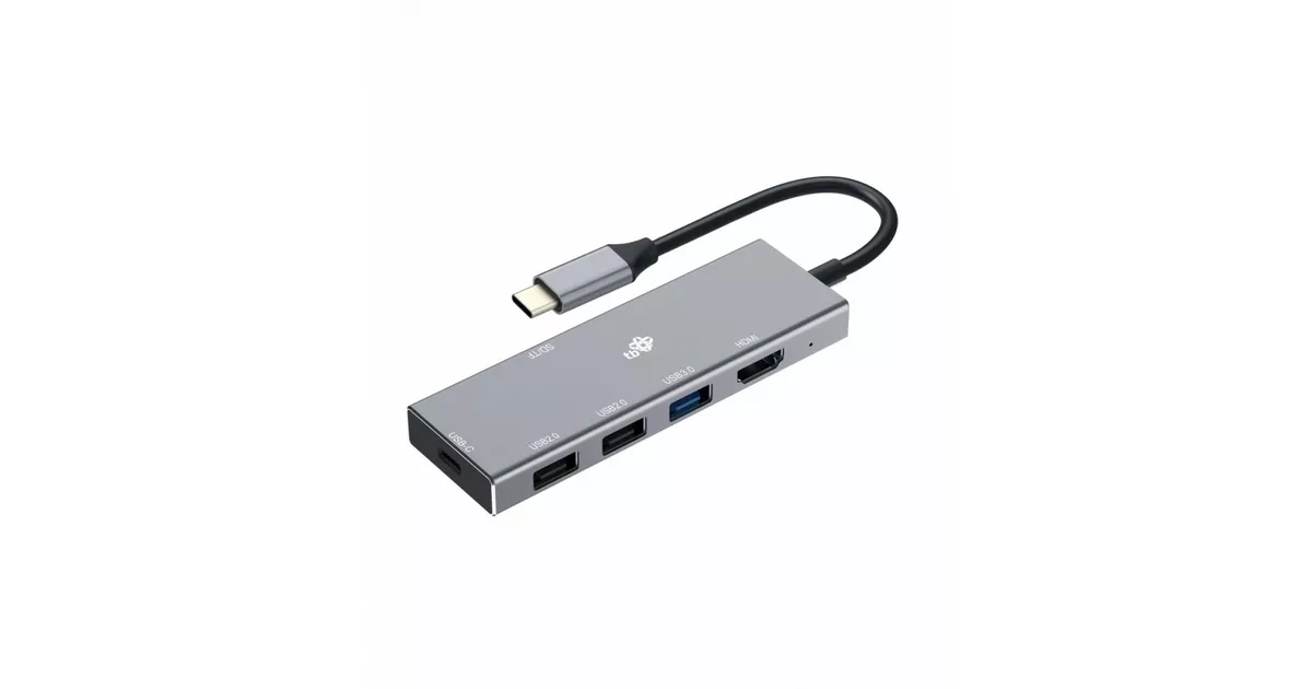 TB Adapter HUB USB C 7w1 - HDMI, USBx3, PD, SD/TF | Alsen.pl